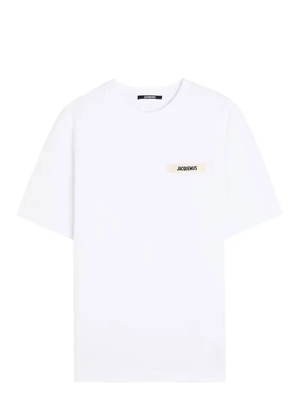 Jacquemus Le T-shirt Gros Grain Cotton T-shirt - White