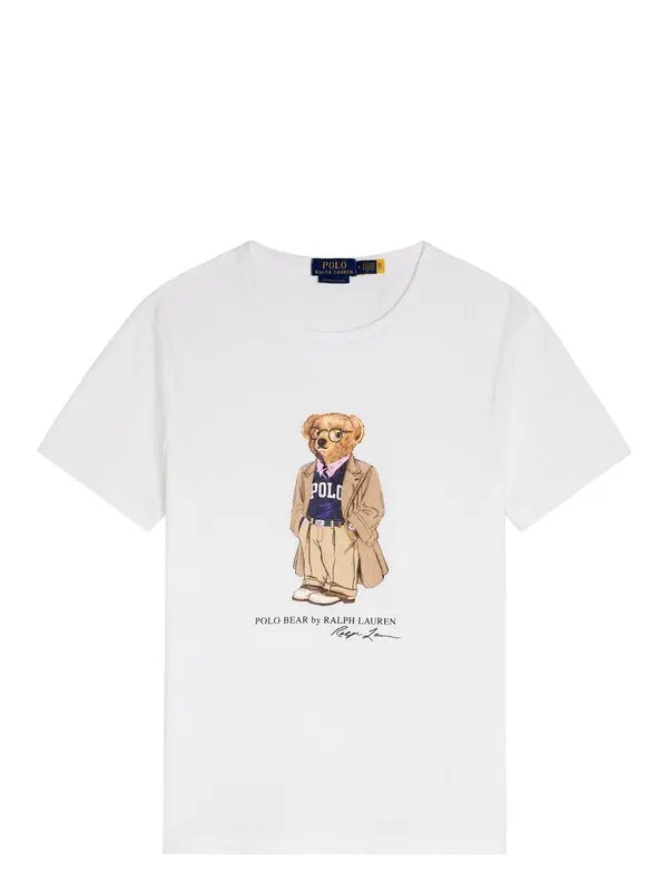 Polo Ralph Lauren Bear-print Cotton T-shirt - White