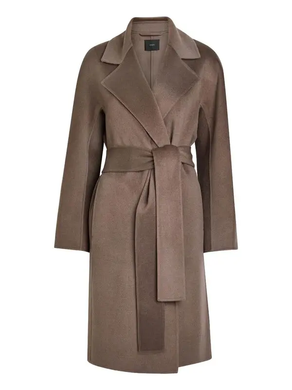 JOSEPH Wool And Cashmere-blend Trench Coat - Brown Light