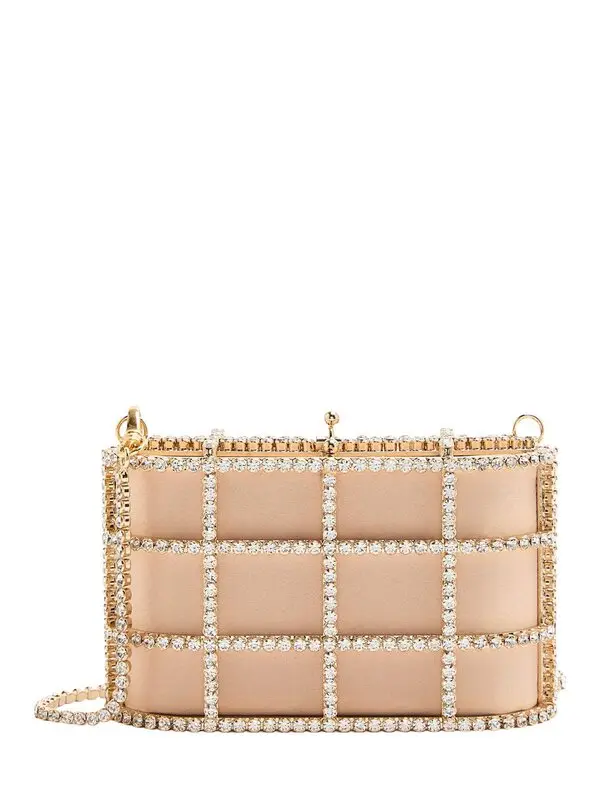 Rosantica Mini Shell Crystal-embellished Clutch - Gold