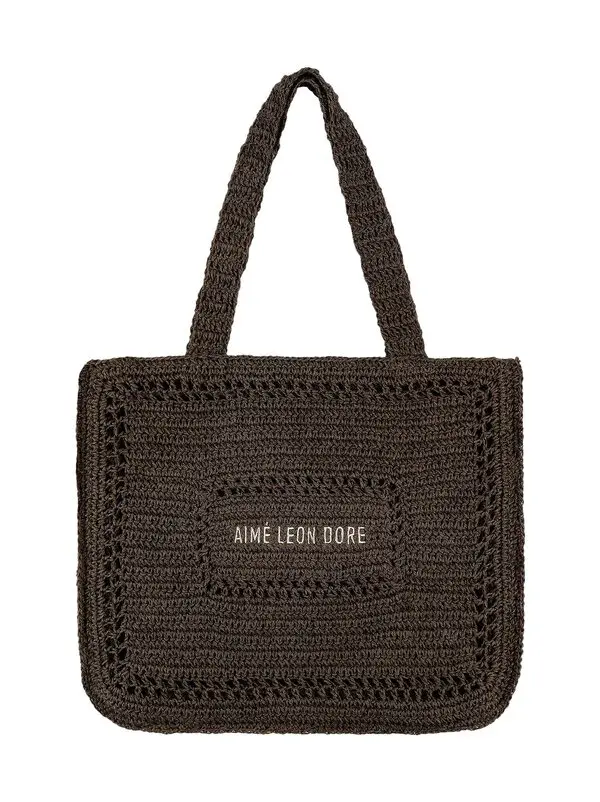 Aimé Leon Dore Crochet Tote Bag - Brown