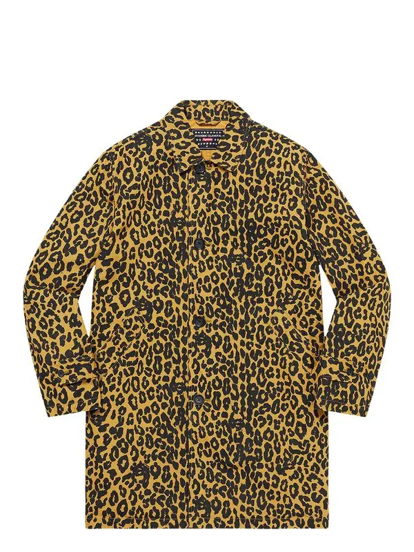 Supreme X Hysteric Glamour Leopard Trench - Tan