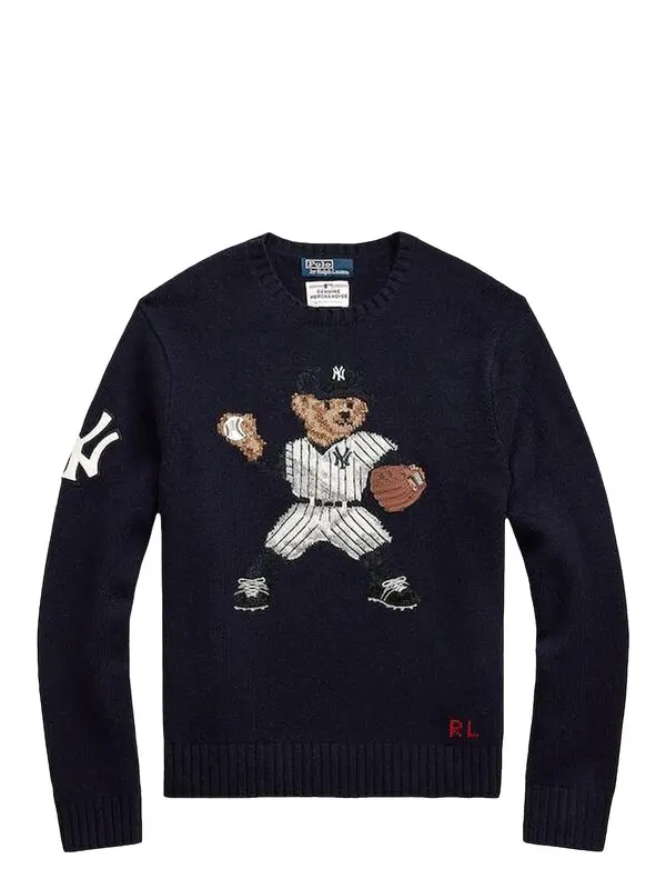 POLO BY RALPH LAUREN Polo Ralph Lauren X New York Yankees Pullover Sweater - Blue