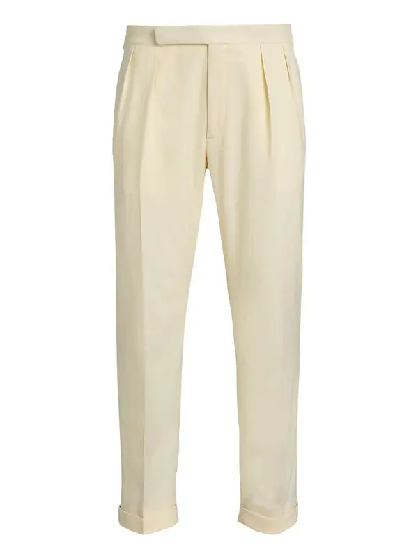 Ralph Lauren Gregory Wool Double-pleated Trousers - Prchmnt Cr