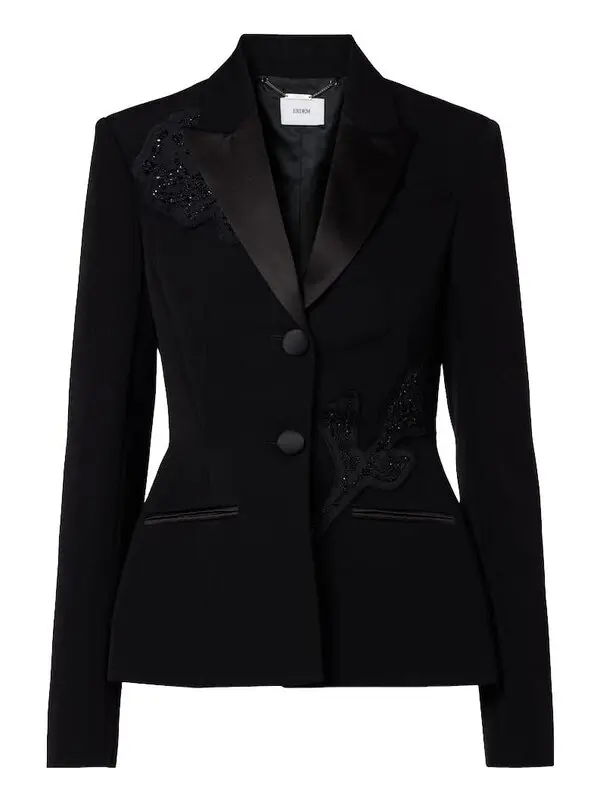Erdem Single-breasted Virgin Wool Blazer - Black