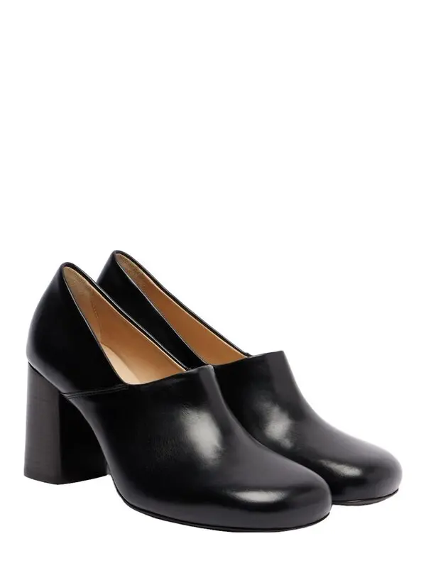 LEMAIRE Anatomic 80 Leather Pumps - Black