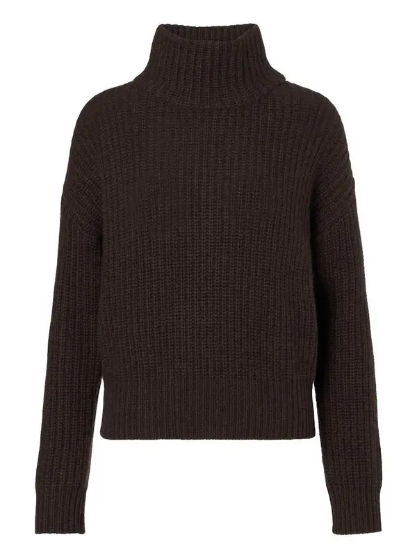 LISA YANG Julina Cashmere Turtleneck Sweater - Brown
