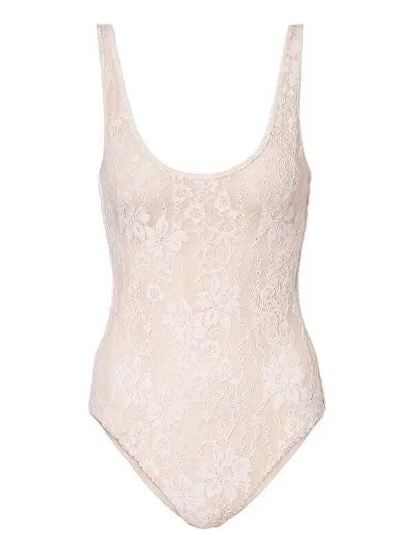 Zimmermann Floral Lace Bodysuit - Pink