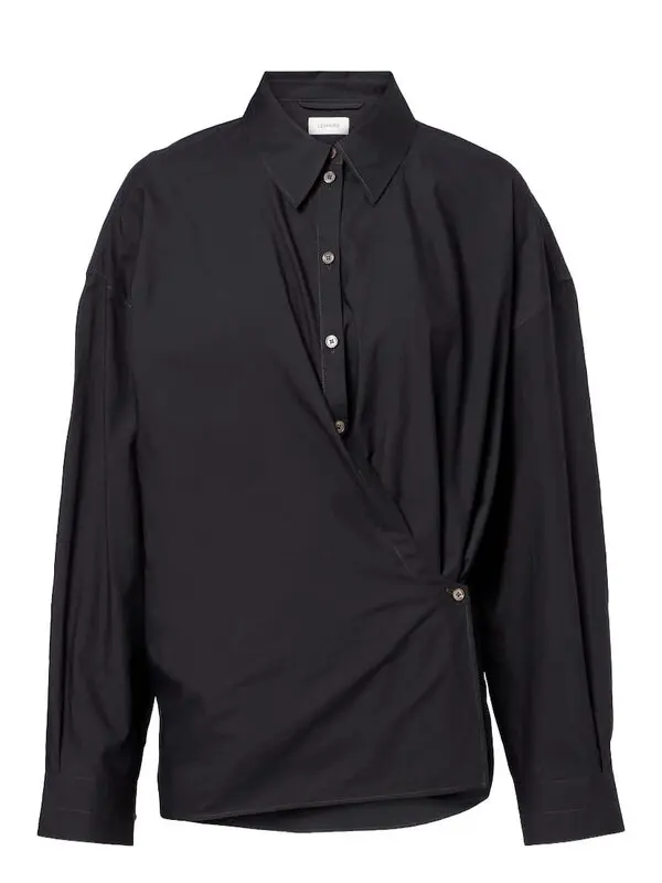 LEMAIRE Twisted Cotton And Silk Shirt - Black