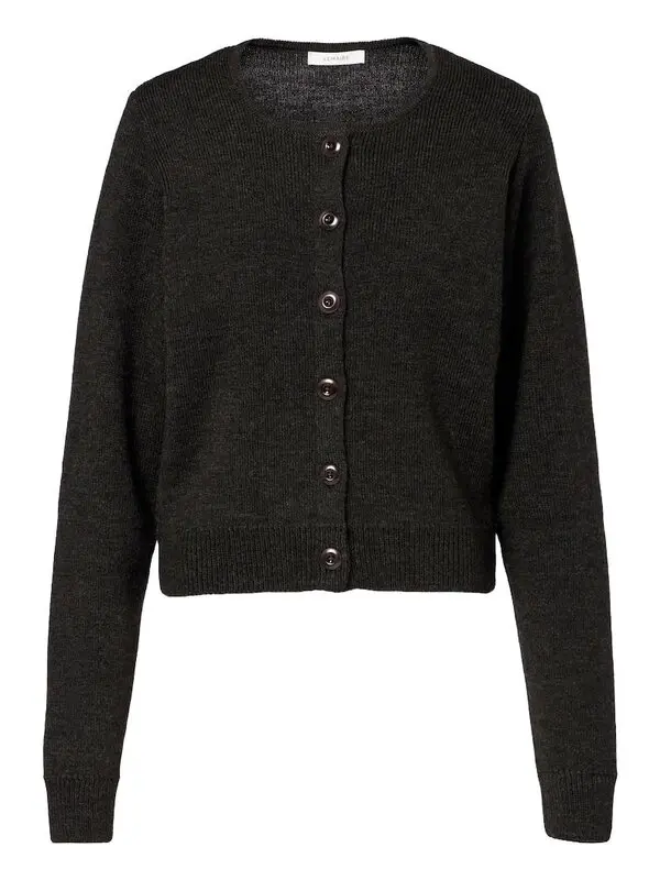 LEMAIRE Ribbed-knit Cardigan - Brown