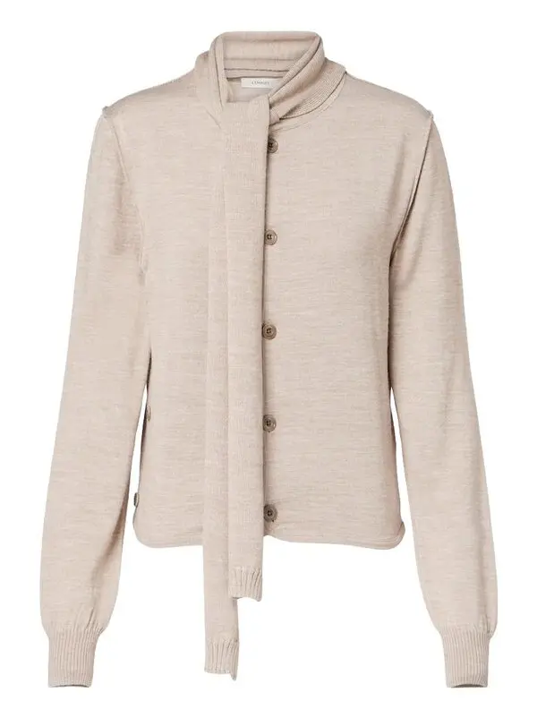 LEMAIRE Twisted Wool-blend Cardigan - Beige