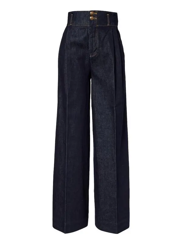Zimmermann Hypnotic High-rise Wide-leg Jeans - Blue