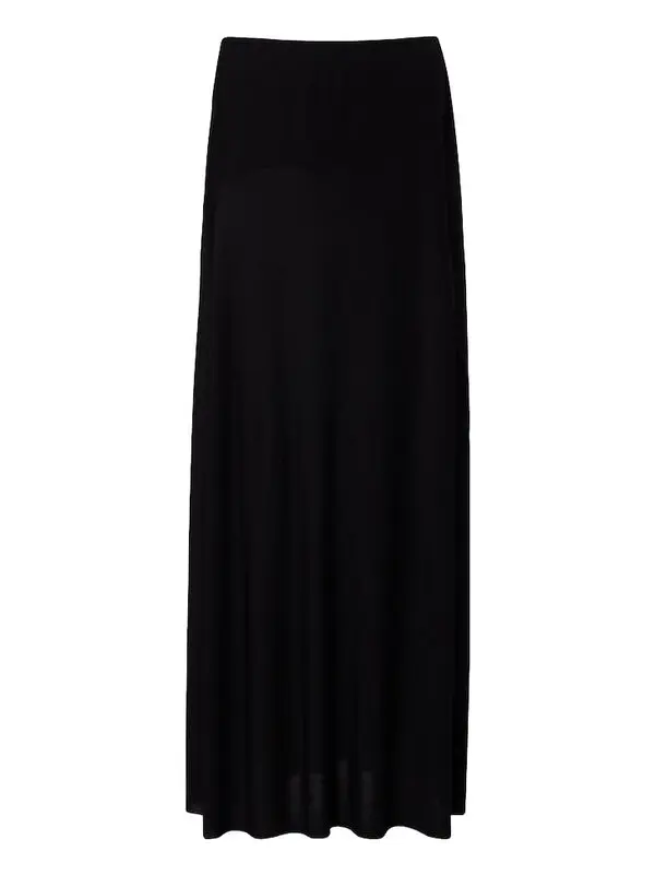 THE ROW Mirla Jersey Maxi Skirt - Black