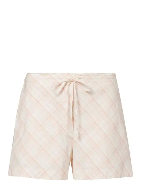 Burberry Check Cotton Shorts - Pink