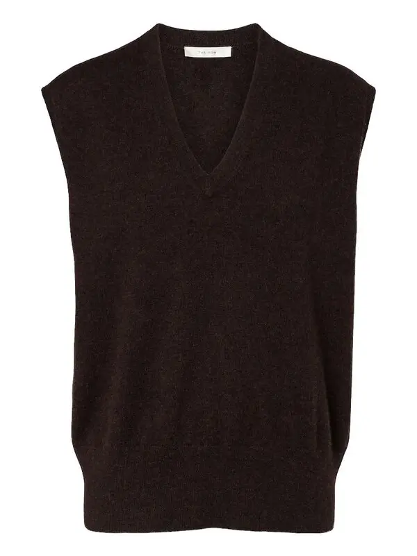 THE ROW Levi Cashmere Sweater Vest - Brown