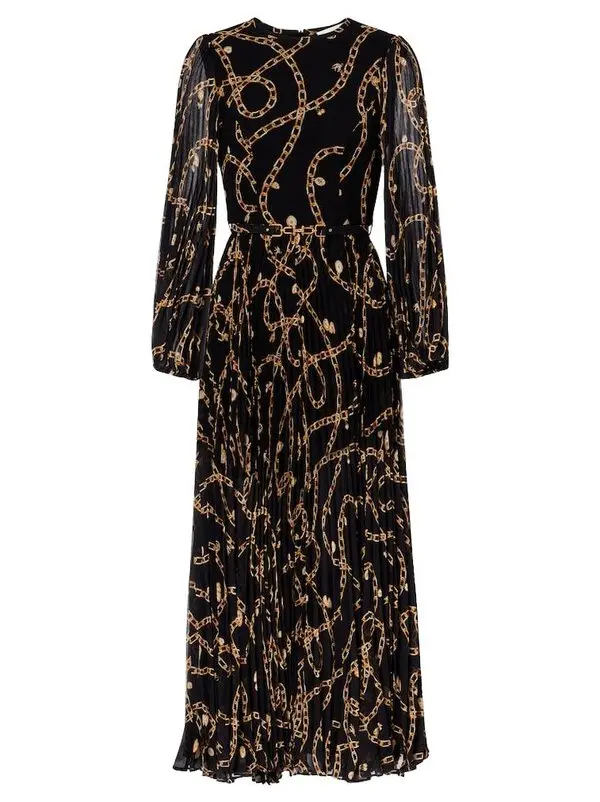 Zimmermann Sunray Printed Midi Dress - Black