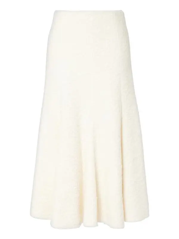 Gabriela Hearst Amy Cashmere And Wool-blend Midi Skirt - White