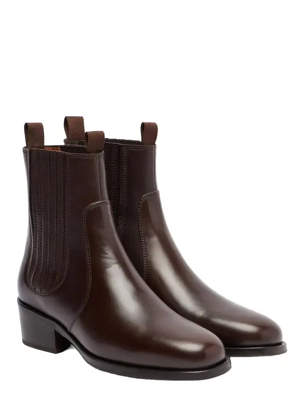 LEMAIRE Leather Chelsea Boots - Brown