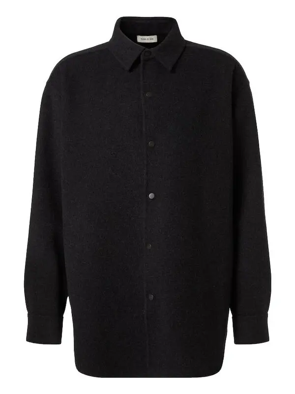 Fear Of God Wool And Cashmere Overshirt - Grey