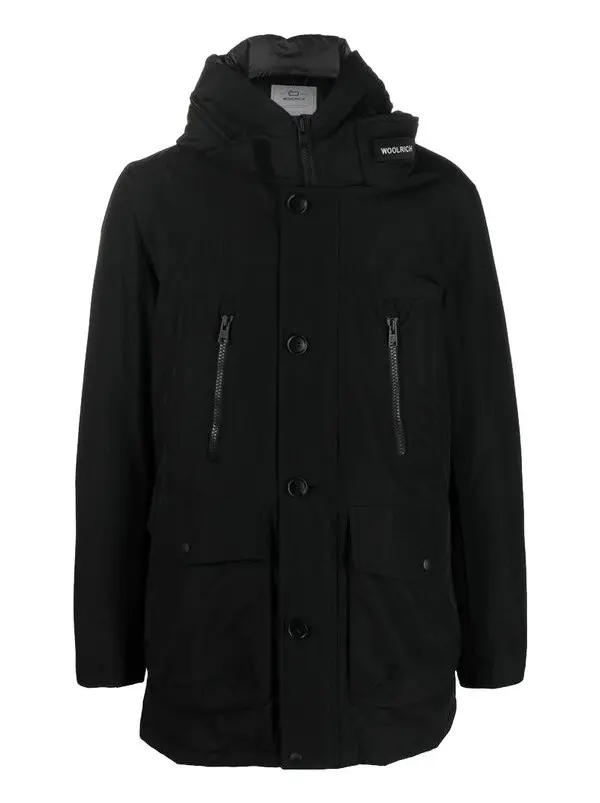 Woolrich Cotton Blend Coat - Black