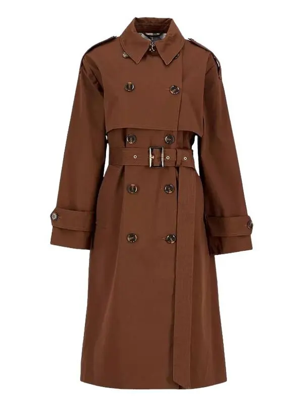 Barbour Aoife Trench Coat - Vicuna/hessian Tartan