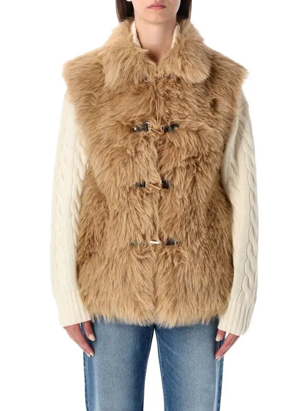 URBANCODE Reversible Faux Fur Gilet - Brown