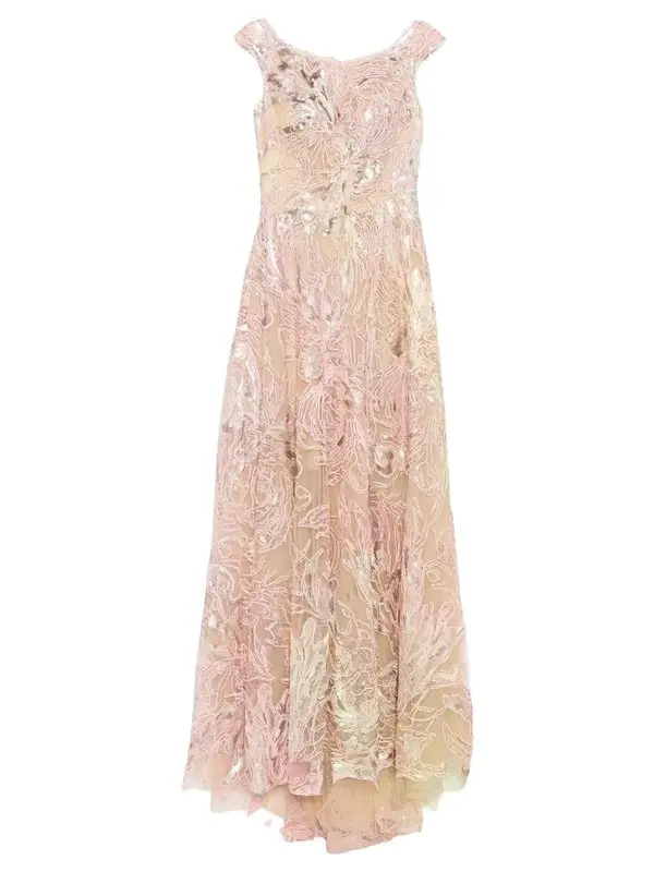 SAIID KOBEISY Embroidered Gown - Pink