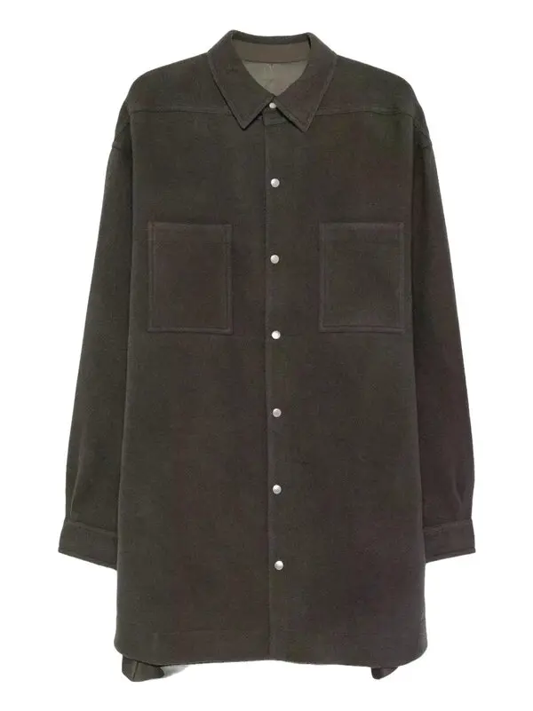 Rick Owens Double-pocket Wool Shirt Jacket - Green
