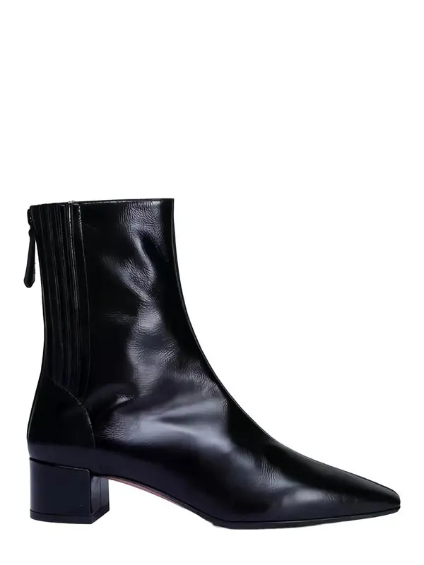 AQUAZZURA Leather Block-heel Boots - Black