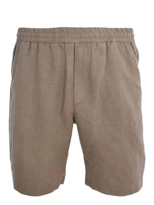 BLUEMINT Linen Shorts With Elasticated Waistband - Brown