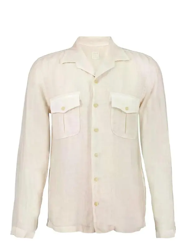 120% Lino Pocket Long-sleeve Shirt - Neutrals