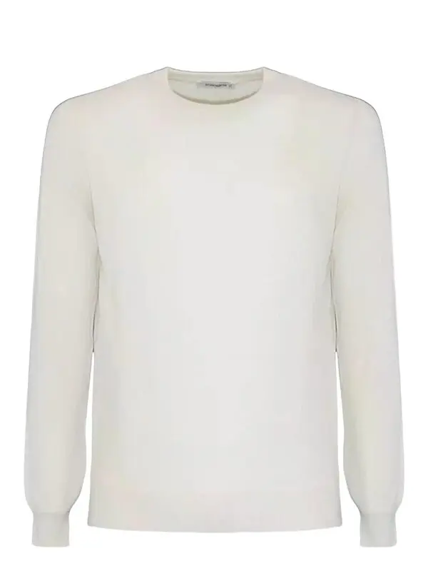 KANGRA Crew-neck Sweater With Ribbed Trim - Neutrals
