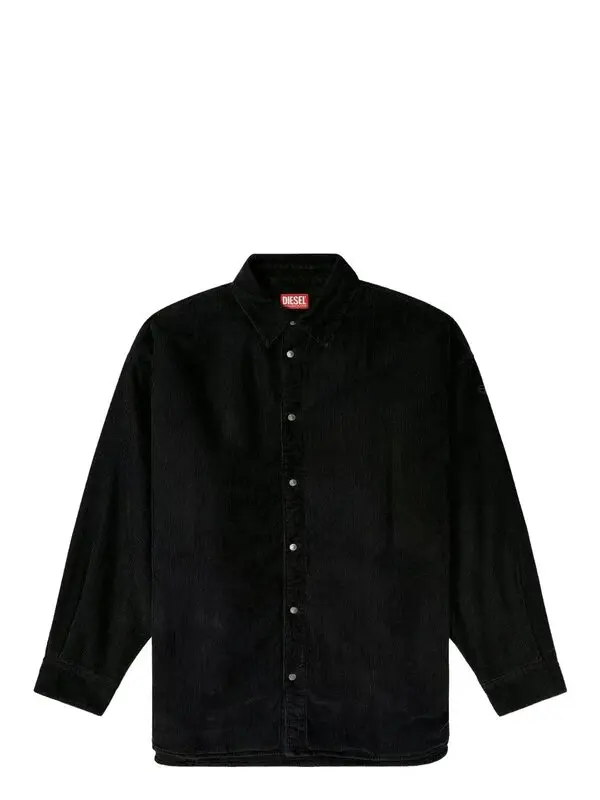 DIESEL® Corduroy Long-sleeve Shirt - Black