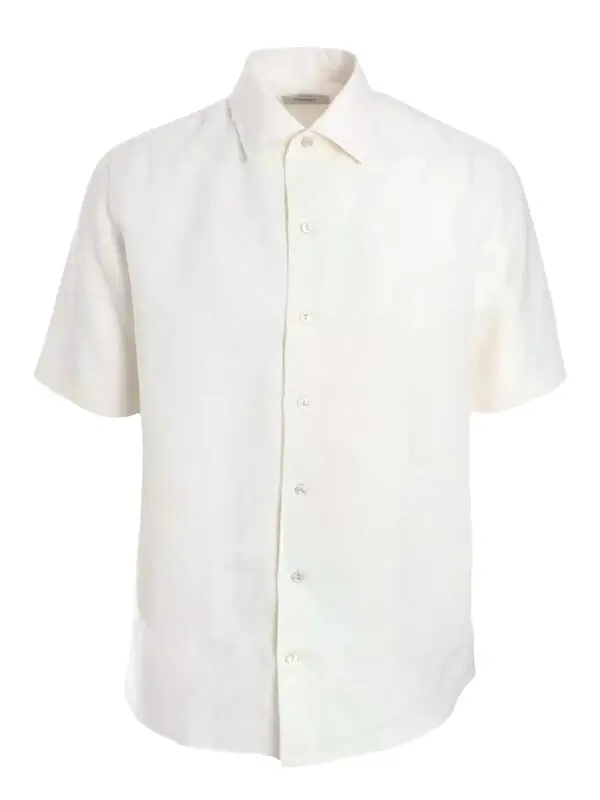 Agnona Short-sleeve Linen Shirt - White