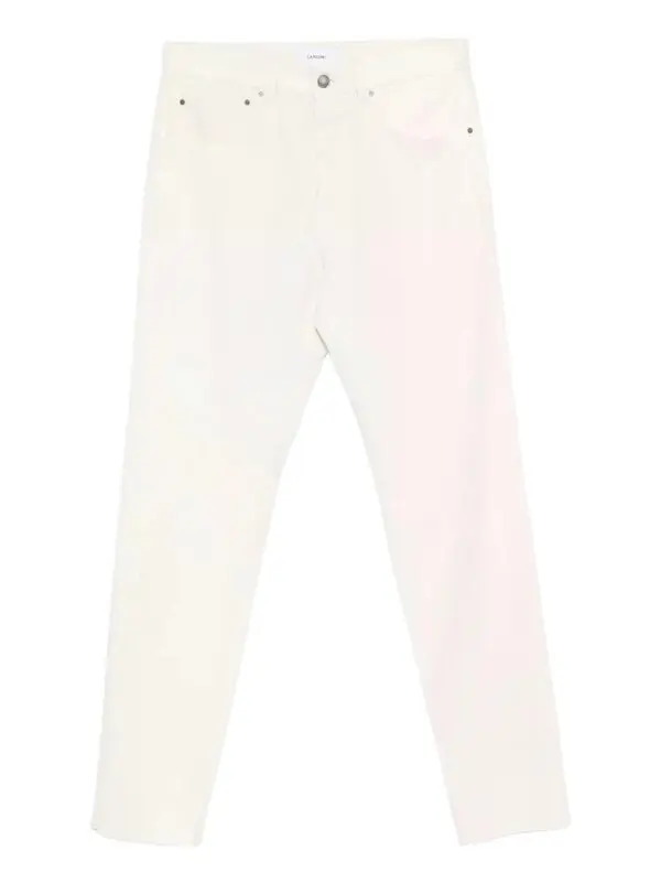 LARDINI Buttoned Straight-leg Jeans - Neutrals