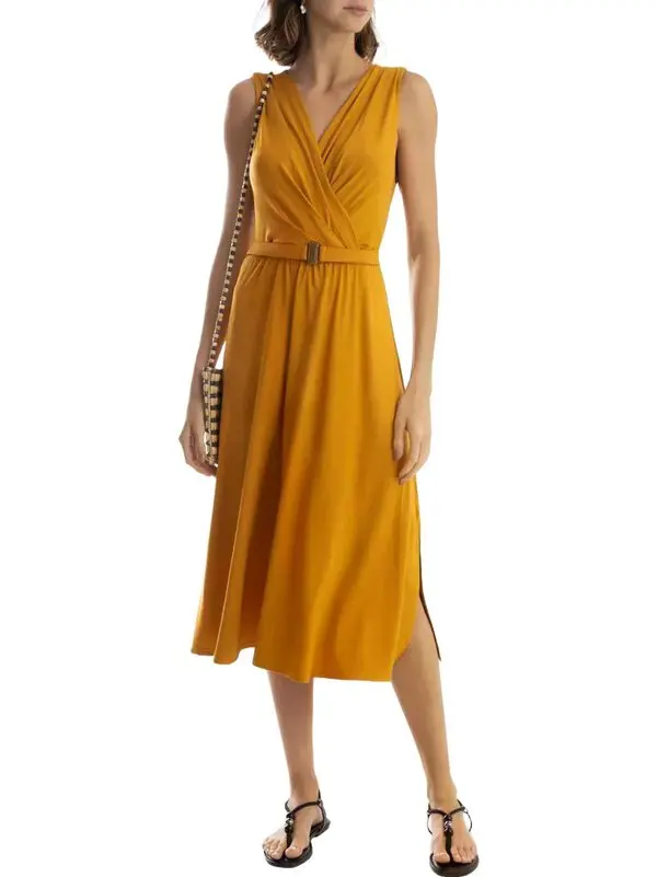 LYGIA & NANNY Ibis Belted Midi Dress - Yellow