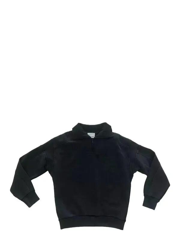 MARANT Zip-neck Ribbed Sweater - Black