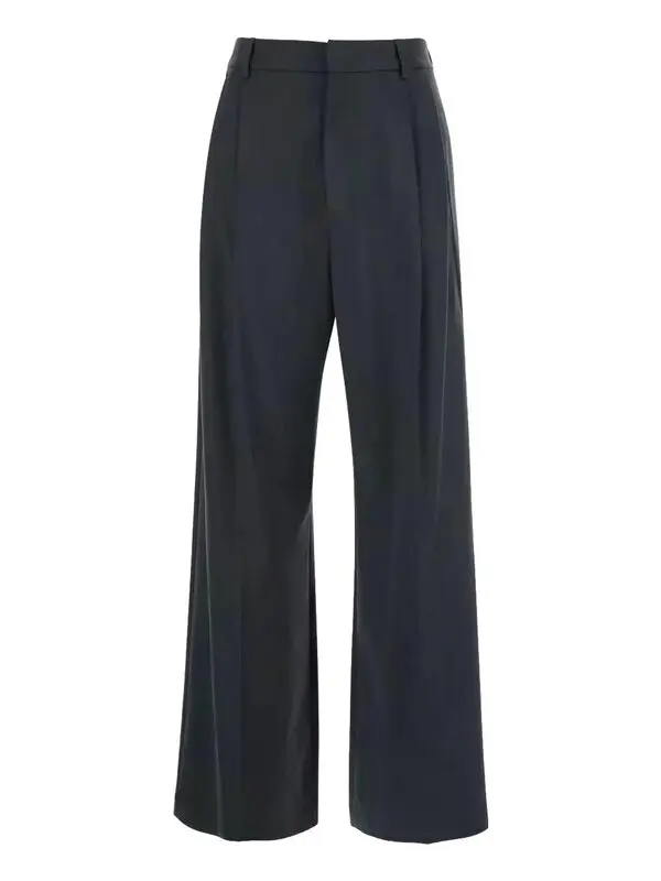 TELA Pleated Wide-leg Trousers - Grey