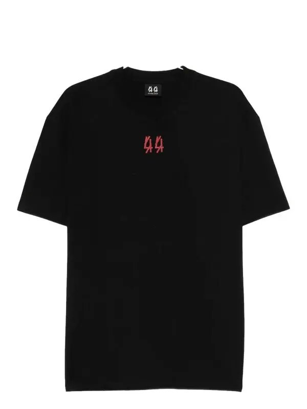 44 LABEL GROUP Embroidered Logo T-shirt - Black