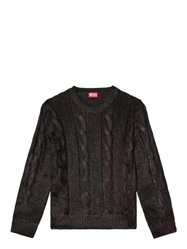 Diesel K-michiu Cable-knit Sweater - Black