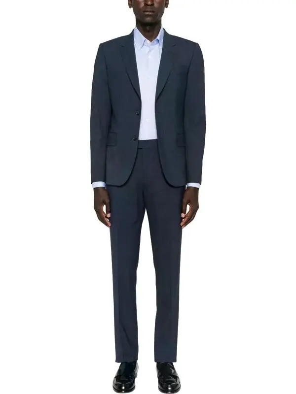Paul Smith Checked-pattern Wool Suit - Blue
