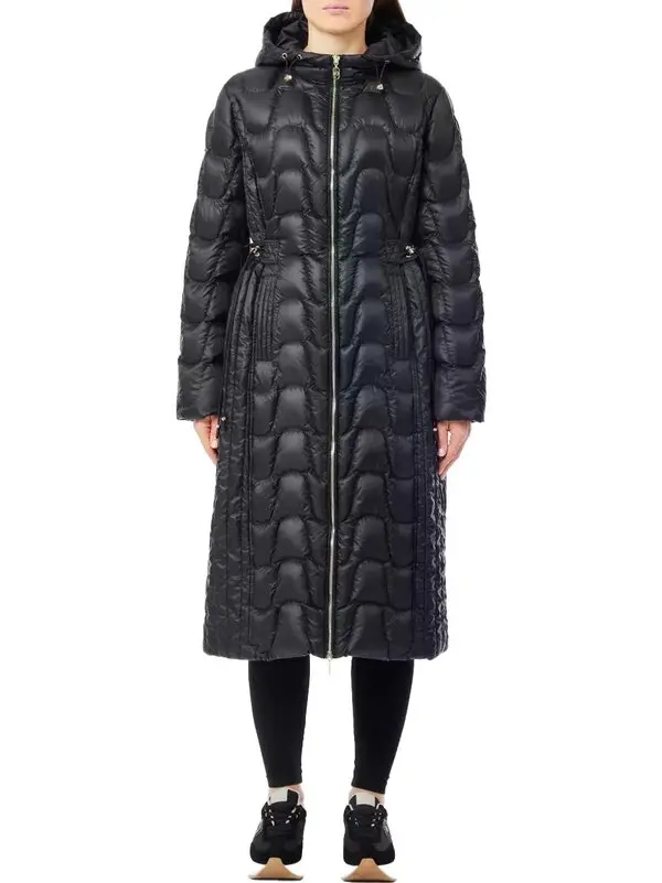 Liu Jo Quilted Coat With Hood - Black