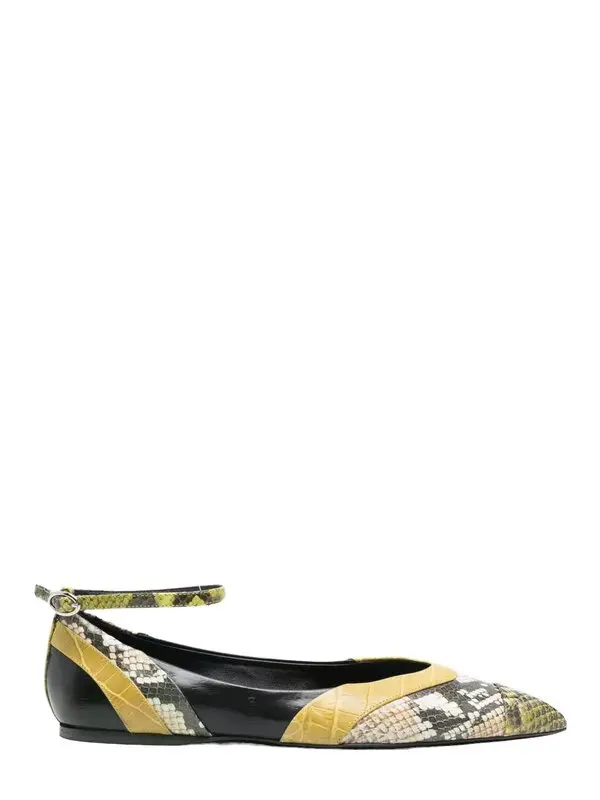Marni Snake-print Ballet Flats - Yellow
