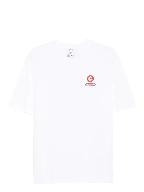 Casablanca Logo-patch Cotton T-shirt - White