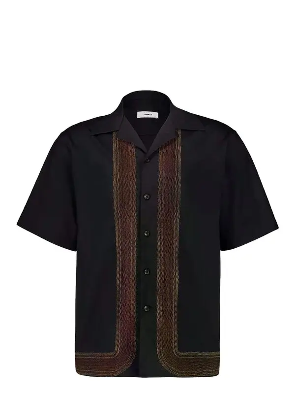 Commas Gradient Zigzag Embroidered Shirt - Black