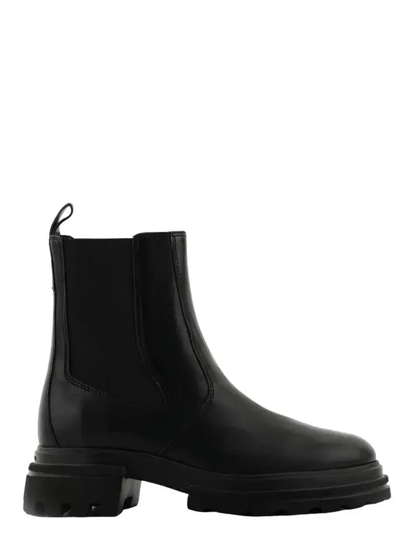 Hogan Leather Chelsea Boots - Black