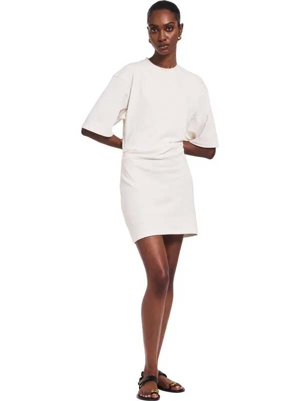 NINETY PERCENT Raya Cotton T-shirt Dress - Off White