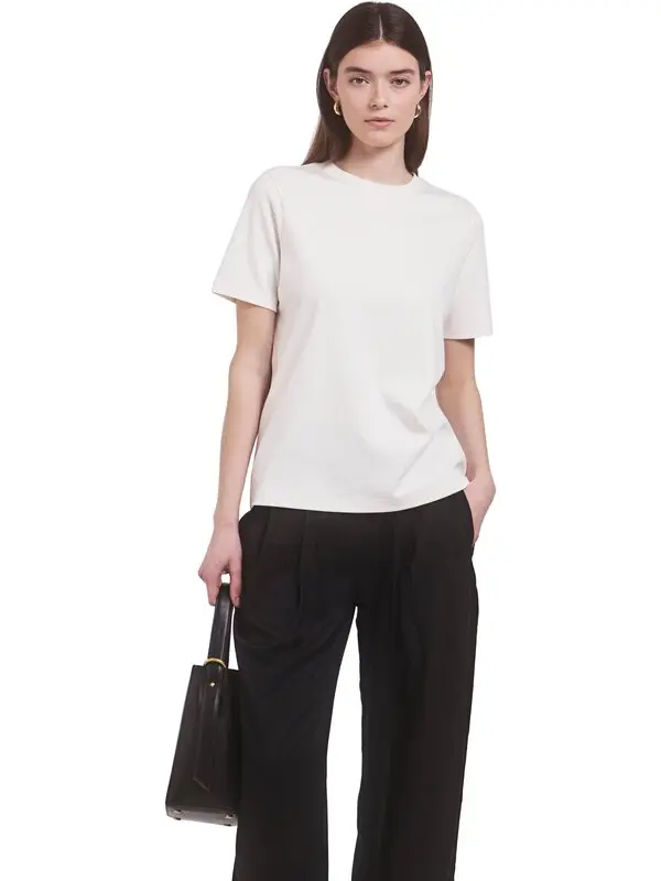 NINETY PERCENT Oversized T-shirt In Organic Cotton - Off White