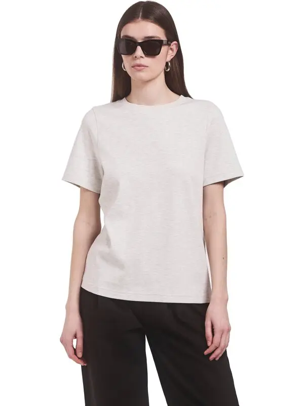 NINETY PERCENT Oversized T-shirt - Light Grey Marl