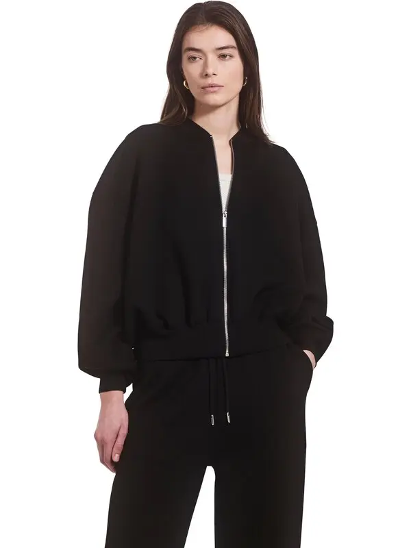 NINETY PERCENT Classic Lounge Zip Jacket - Black